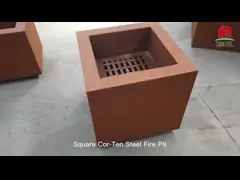 Outdoor Garden Metal Ornaments Fire Pit 2mm Thickness Corten Steel