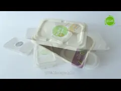 Food Biodegradable Sugarcane Tableware 1L Rectangle Microwavable Disposable