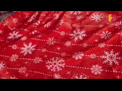 Printed Flannel Fleece Fabric 240GSM Polyester Super Soft For Christmas