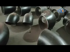 Seamless Carbon Steel Pipe Fittings Elbow Hot Pushing Sand Blasting Black Oil