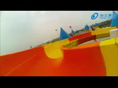 Amusement Custom Water Slides Rainbow Outdoor With Swimming Pool