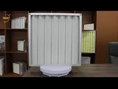 Flat Panel Pre Air Filter Synthetic Fiber 5um Large Flow Pleated