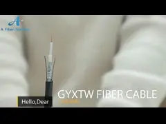 Single Mode Fiber Optic Cable 250µm 2 - 24 Cores GYXTW Armoured Outdoor