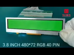 3.8 Inch Bar Type TFT 480 X 72 Resolution 40 pins RGB interface