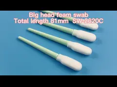 PP Stick Foam Cleaning Swabs Round Sponge Head For Keypads Assembly