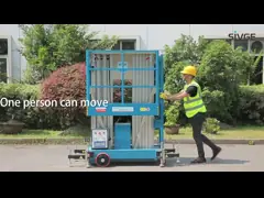 Scissor Vertical Mast Lift 14m Electric Hydraulic For Ceiling Maintenance