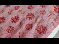 Gold Foil Flannel Fleece Fabric 270GSM Warp Knitted Polyester Comfortable