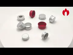 PE Gasket Aluminium Screw Caps 28mm Threaded For Glass Bottle