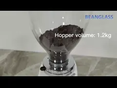 Electric Burr Coffee Grinder 1.2kg Hopper Stainless Steel For Commercial