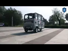 Closed Electric Passenger Tricycle 1500W 35km/h Three Wheel 5 Doors