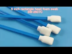 Rectangle Flat Foam Tip Swabs Fast Absorption Blue For Cleaning