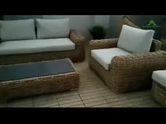 Garden Luxury Hotel Furniture Sofa Set Wicker Rattan For Outdoor
