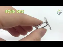 Nickel Plated Metal Cufflink Custom Logo Shiny For Cloth Decoration