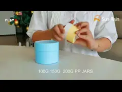 PP Scrub Plastic Cosmetic Jars Container Double Wall With Screw Lid