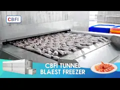 Individual Quick Tunnel Freezer 1000KG/H Air Blast For Industrial