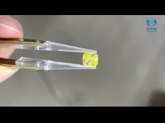 Cushion Loose Lab Created Yellow Diamond 2 Carats HPHT Synthetic