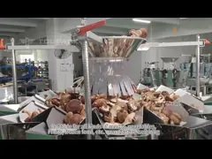Mushroom Multihead Weigher Packing Machine SS 304 / 316 High Accuracy