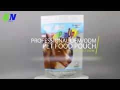 Dog Food Stand Up Pouch Bags Plastic Laminated Printing With Zipper