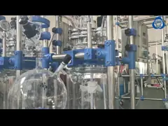 Thermostat Stirring Jacketed Glass Reactor Vessel Kettle 304 Stainless Steel