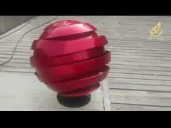 Painted Stainless Steel Sculpture 316L Red Baking Varnished Modern