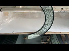 Leaded Door Glass Insert Crescent Shaped Jewels Decorative With Zinc Came