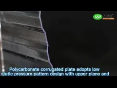 Hoja de policarbonate en relief de alta transmision für Gewächshausdecken (in inglese solo)