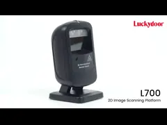 Desktop Hands Free Barcode Scanner RS232 CMOS 4Mil Omnidirectional For Supermarket