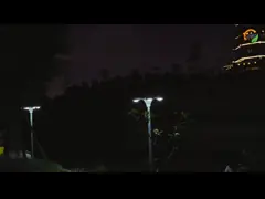 Aluminum Outdoor Garden Solar Light Pole Lamp 80CRI 100lm IP65