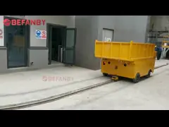 Electric Dumping Trackless Transfer Cart Climbing 2 Tons Steel