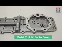 Aluminum Excavator Engine Parts Oil Cooler Cover 125 2971 Standard