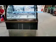 Display Commercial Glass Door Coolers Stainless Steel R404a For Ice Cream