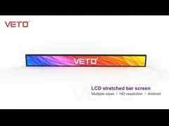 Advertising Stretched Bar LCD Display 23.1 Inch High Brightness Indoor