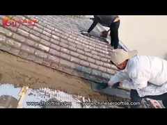 Pagoda Chinese Clay Roof Tiles Matt Bent Black Grey For Tea House