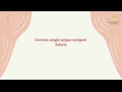 Cotton Striped Knit Fabric Tightly Woven Soft Comfortable For Polo Shirt