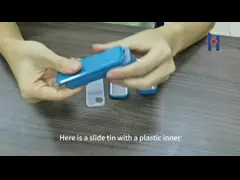 Candy Food Storage Tins Sliding Top Compact Food Grade Rectangular