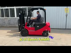 4 Wheel Electric Forklift Truck 1 Ton Red Manual / Automatic