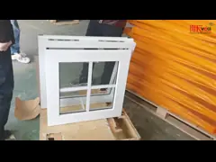 Top Hung UPVC Awning Window Vertical Customized Size With Grill Awning