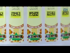 Security Double Layer Labels Stickers Safety Paper Fluorescent For Wine