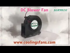 High Pressure DC Blower Fan Cooling 0.8A 30CFM Soft Wind Low Noise