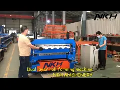 Dual Layer Roof Panel Roll Forming Machine 1.0mm Thickness PLC Control