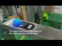 Pedestrian Speed Access Control Turnstiles Gates Slim QR Code NFC Card For Gym