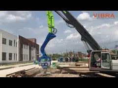 Hydraulic Excavator Mounted Pile Driver Vibro Hammer 32Mpa Silence Operation