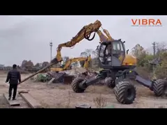 Meter Sheet Hydraulic Pile Driver Excavator Vibrating Wheeler Type