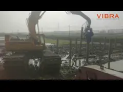 Excavator Mounted Vibratory Hammer Pile Driver 32Mpa 2800rpm For Solar Project