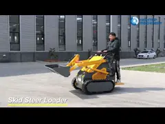 Hydraulic Mini Skid Steer Loader Crawler Compact Flexible Diesel Engine