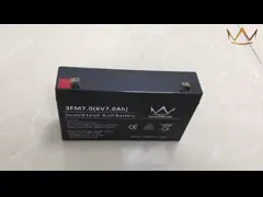 7ah 6V Lead Acid Battery Rechargeable Black For Solar System