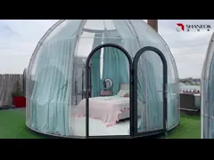 Aluminum Prefab Dome Homes Lightweight Portable With LED Light