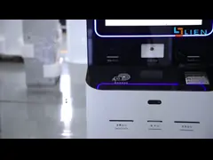 Indoor Self Service Kiosk Multi Touch Card Dispenser / Passport Scanner