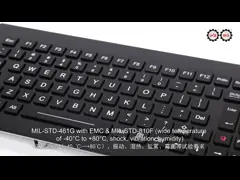 Marine EMC Keyboard Polymer Ruggedized keys Black With Trackball