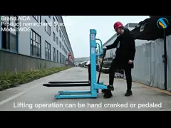 Hand Manual Pallet Stacker Forklift 500kg Electric High Strength